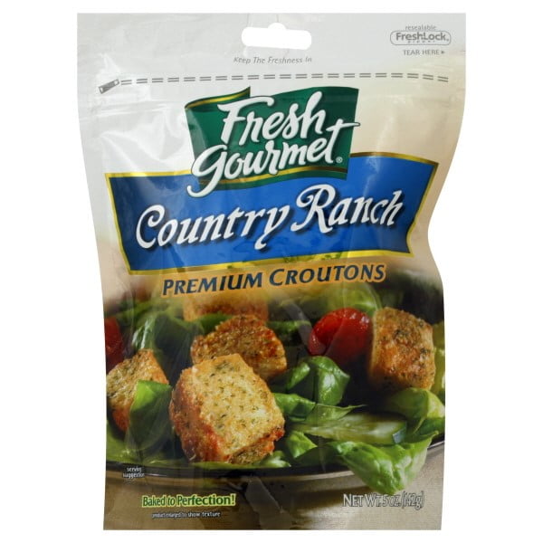 Fresh Gourmet Country Ranch Premium Croutons, 5 oz Resealable Bag ...