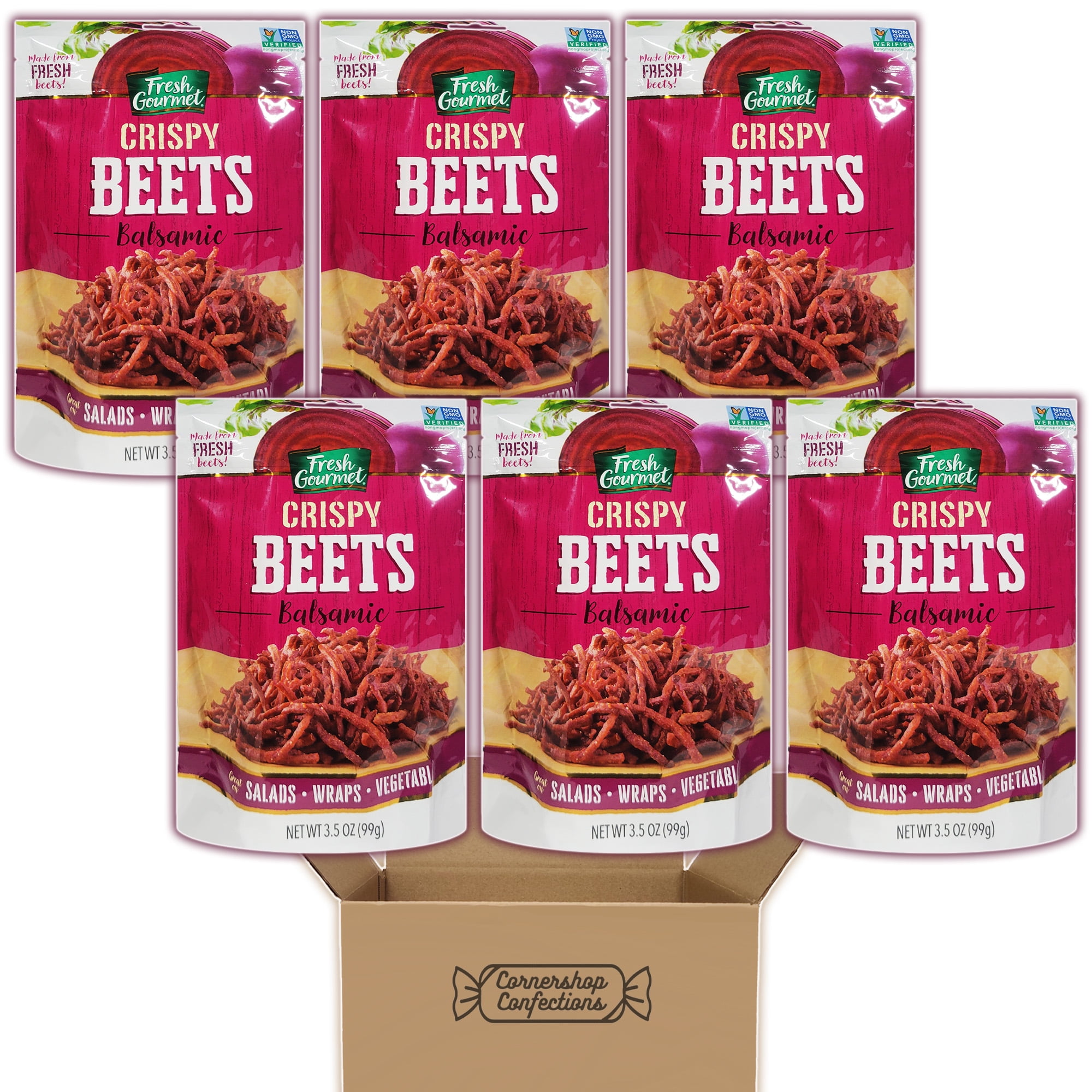 Fresh Gourmet Crispy Balsamic Beets Bulk Pack - 6 Individually Sealed 3 ...