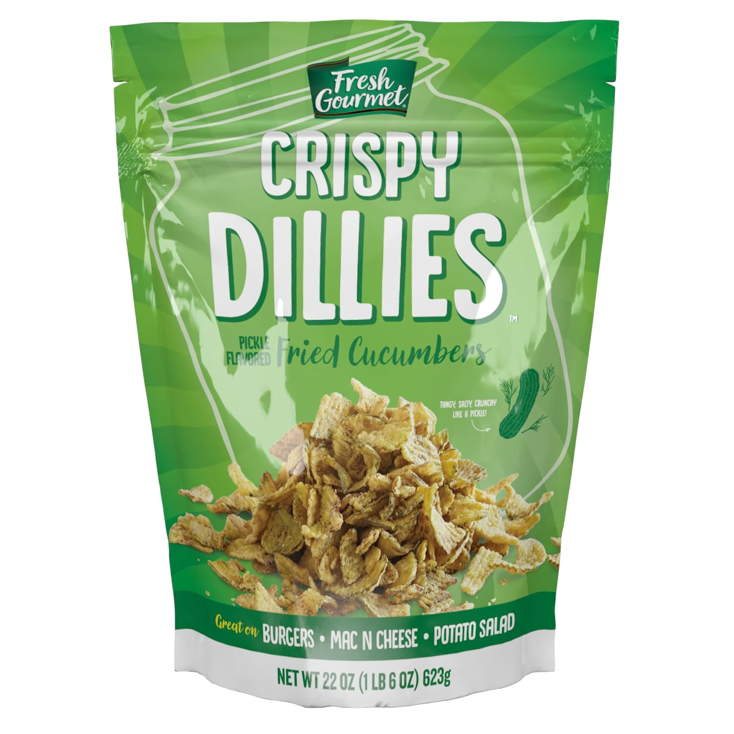 Fresh Gourmet Crispy Dillies, Dill Crisps Salad Topping, Pickle Crunch ...