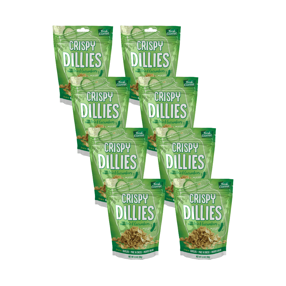 Fresh Gourmet Crispy Dillies Pickle Flavored Fried Cucumbers 8 Count 3. ...
