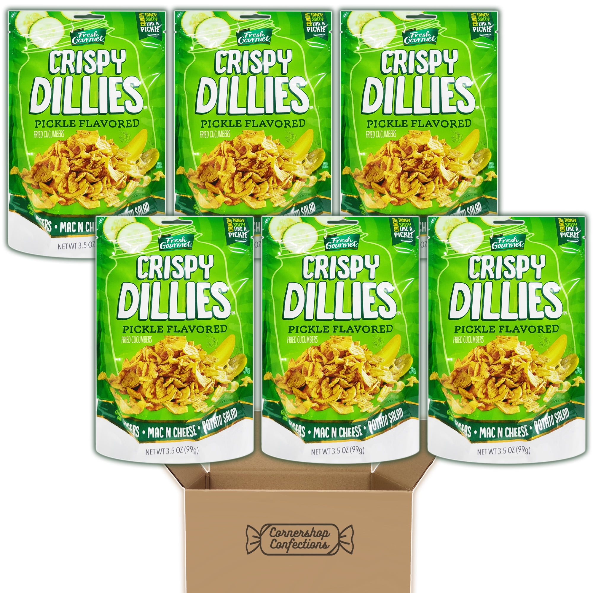 Fresh Gourmet Crispy Dillies Pickle Flavored Fried Cucumbers Bulk Pack ...