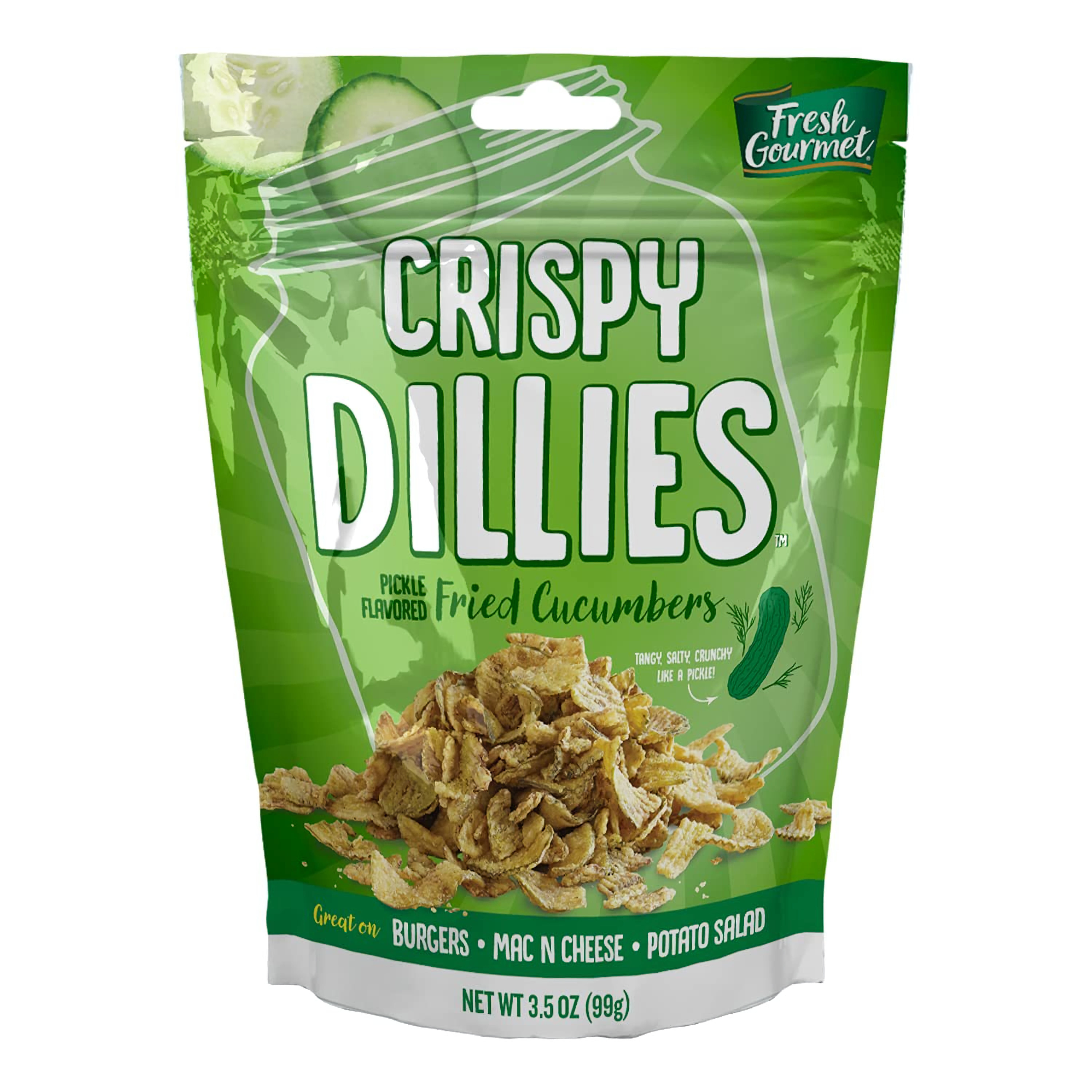 Fresh Gourmet Crispy Dillies, Pickle Flavored Fried Cucumbers, Low Carb ...