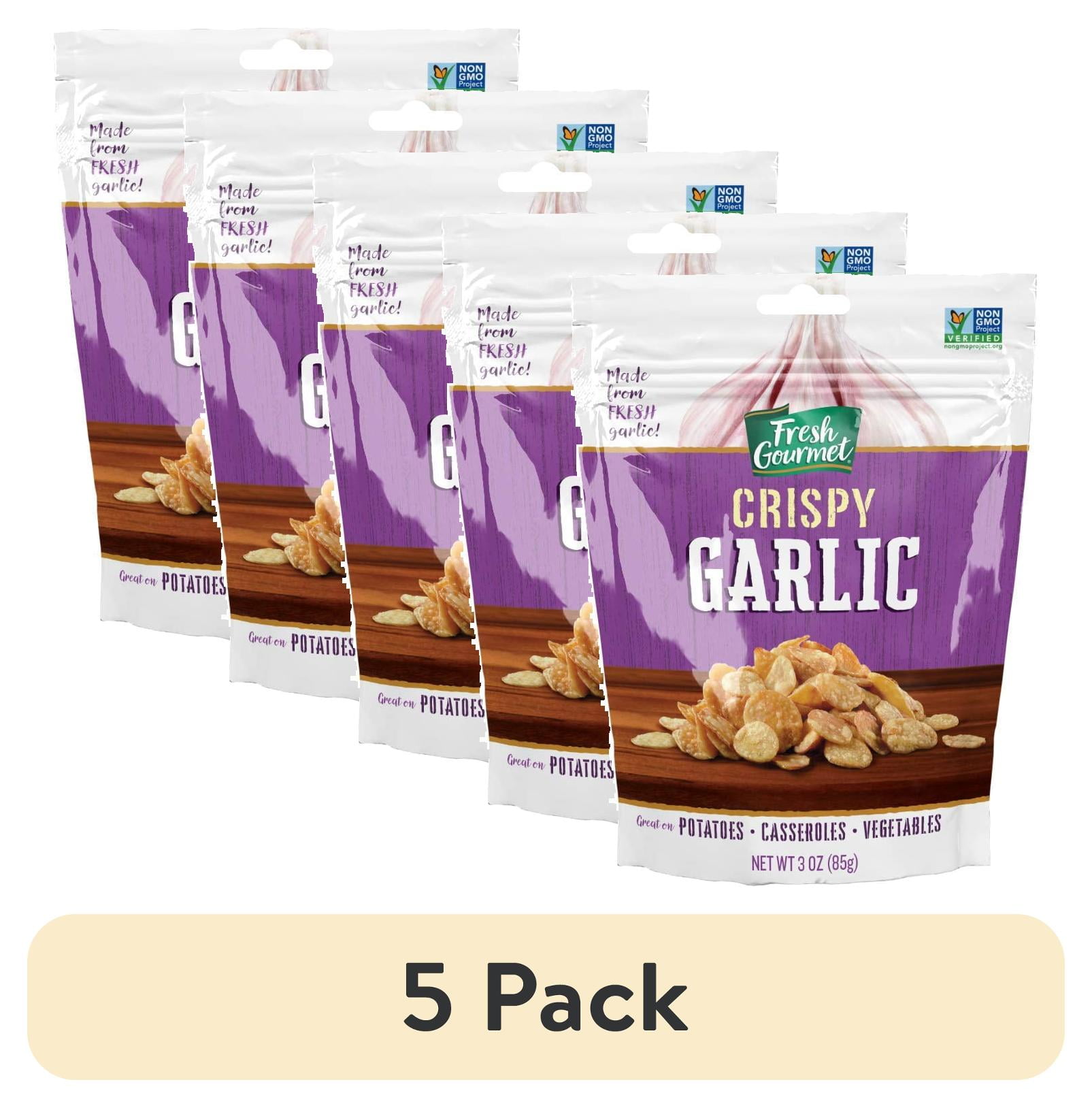 (5 pack) Fresh Gourmet Crispy Lightly Seasoned Crispy Garlic |Low Carb ...