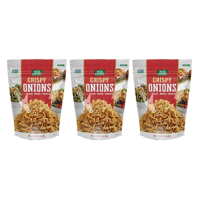 Fresh Gourmet Lightly Salted Crispy Onions, Sweet and Savory, 24 OZ ...
