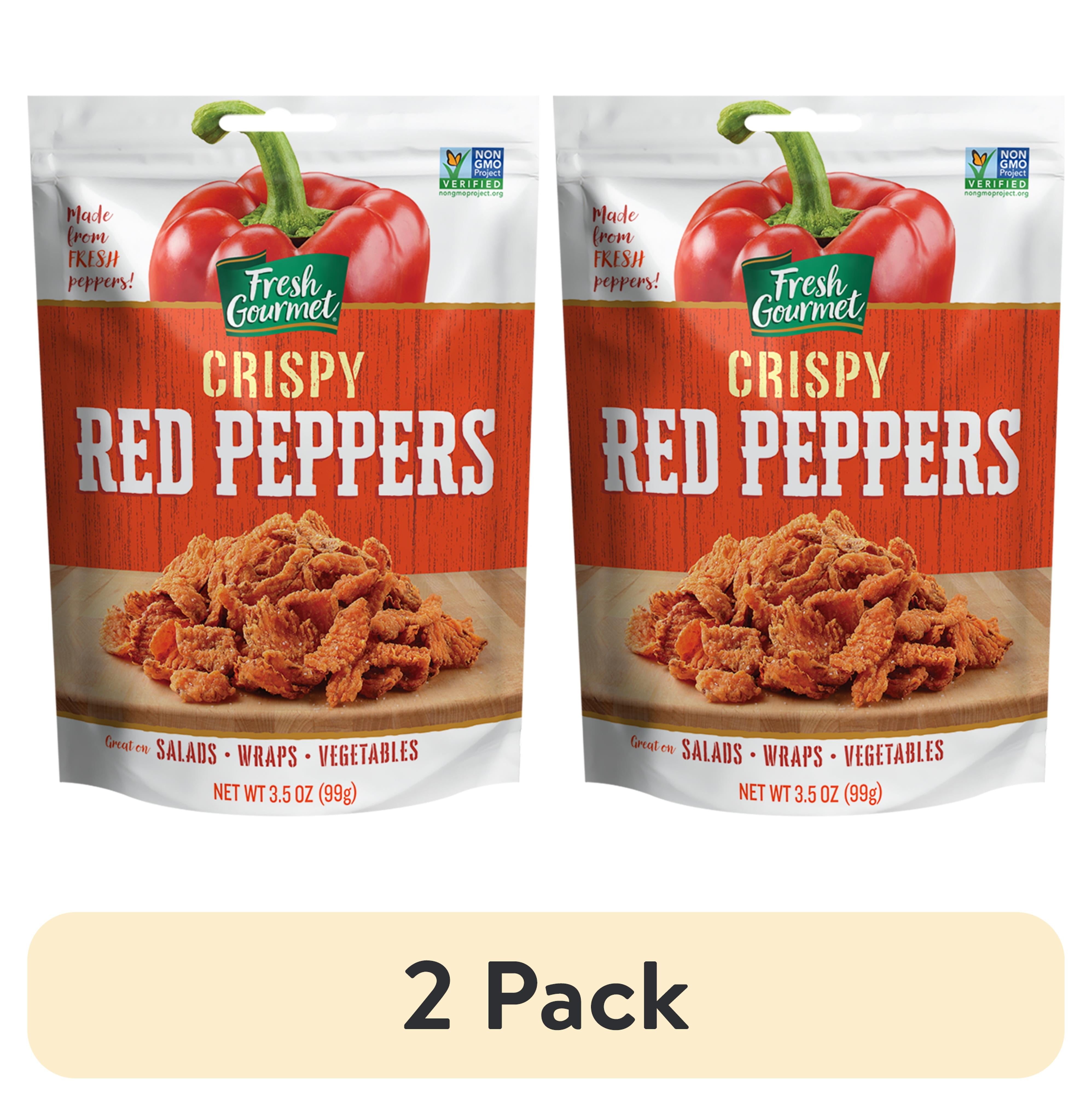 (2 pack) Fresh Gourmet Crispy Red Peppers, Salad Toppings, 3.5oz - Walmart.com