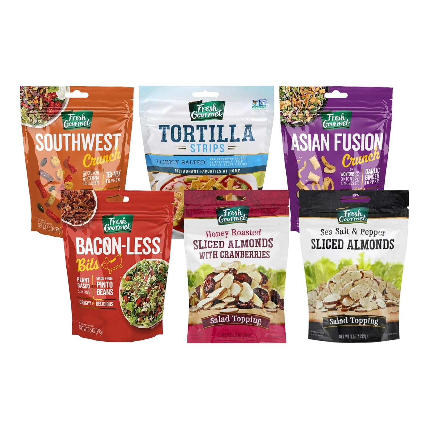 Fresh Gourmet Crunchy Snack Variety Pack, Southwest, Tortilla Strips ...