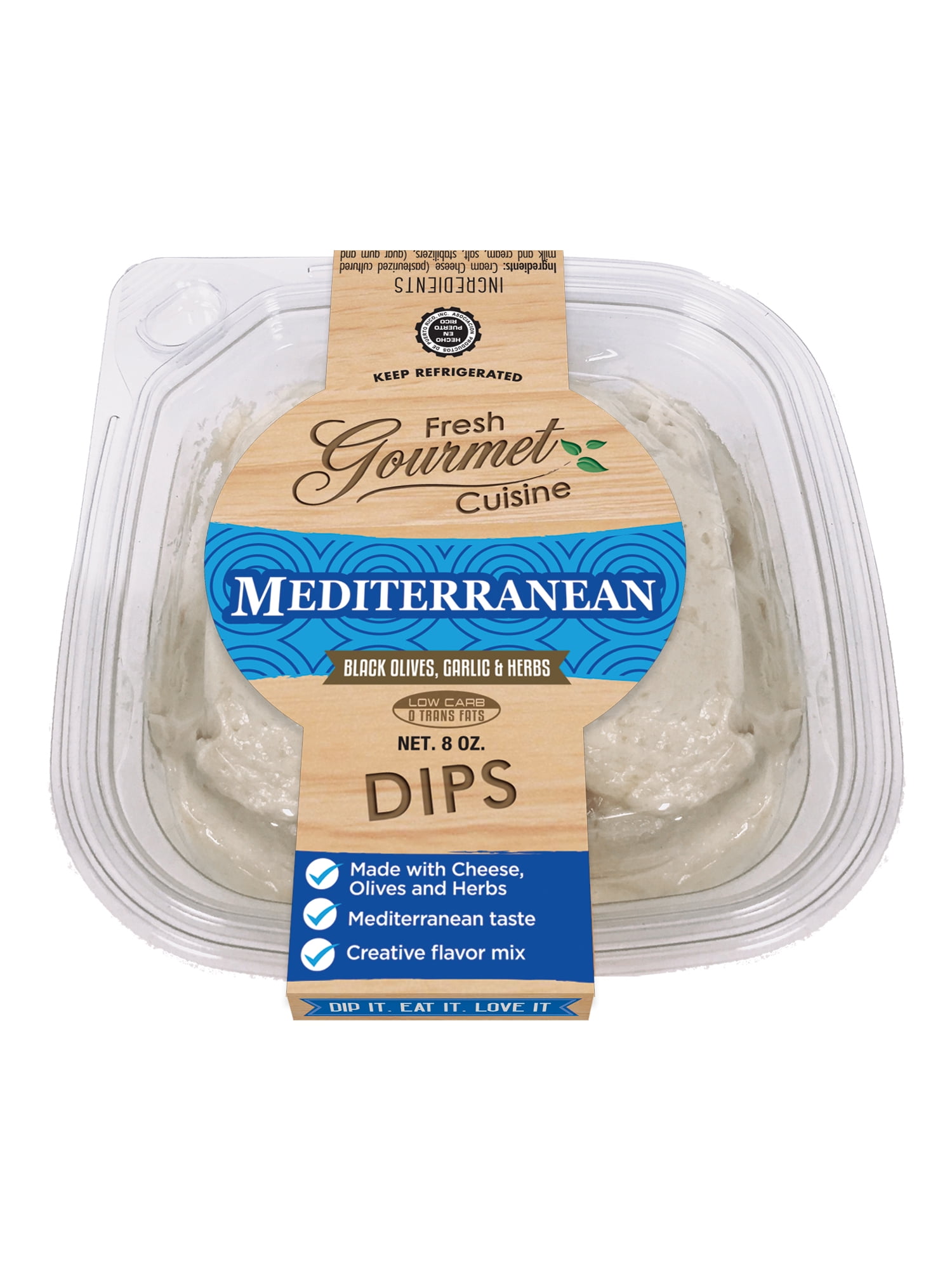 Fresh Gourmet Cuisine Mediterranean Dip, Low Carb, Zero Trans Fat ...
