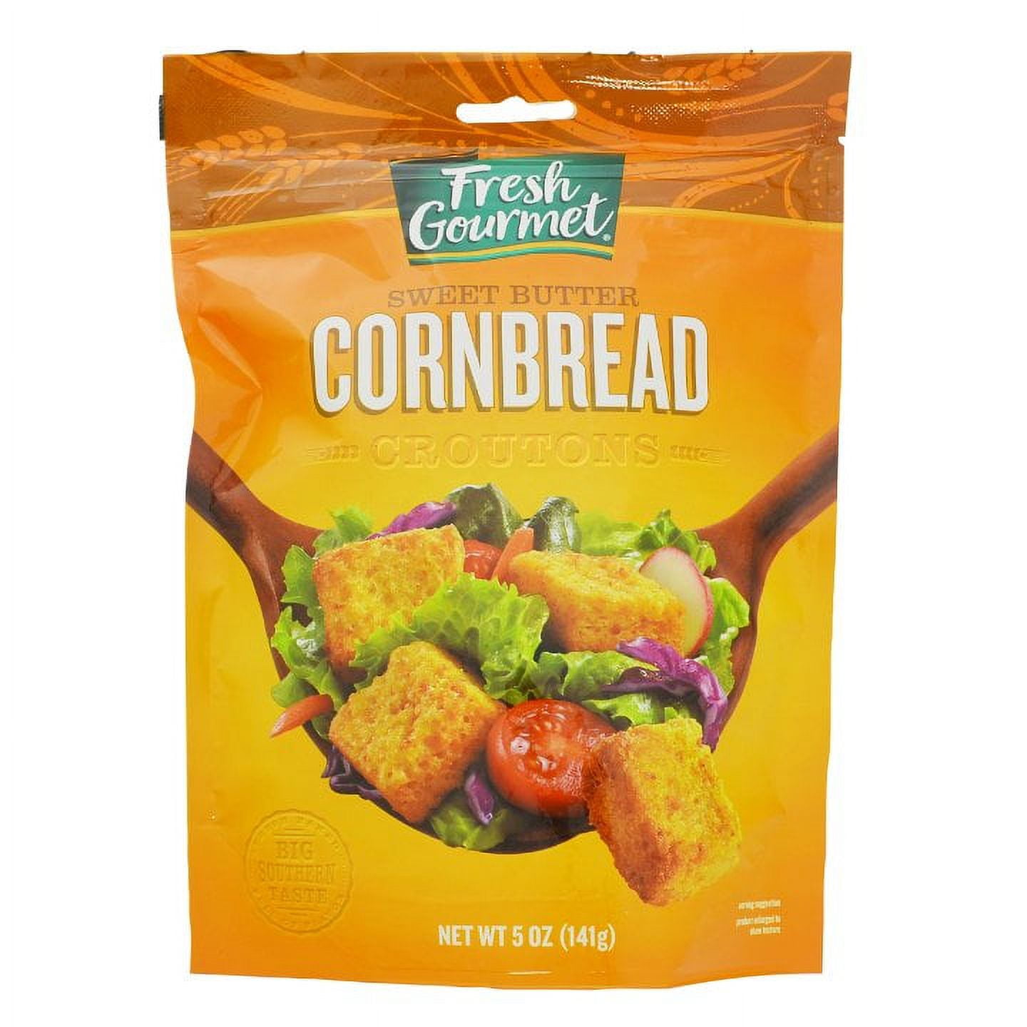 Fresh Gourmet Homestyle Sweet Butter Cornbread Croutons, 5 oz (Pack - 1 ...