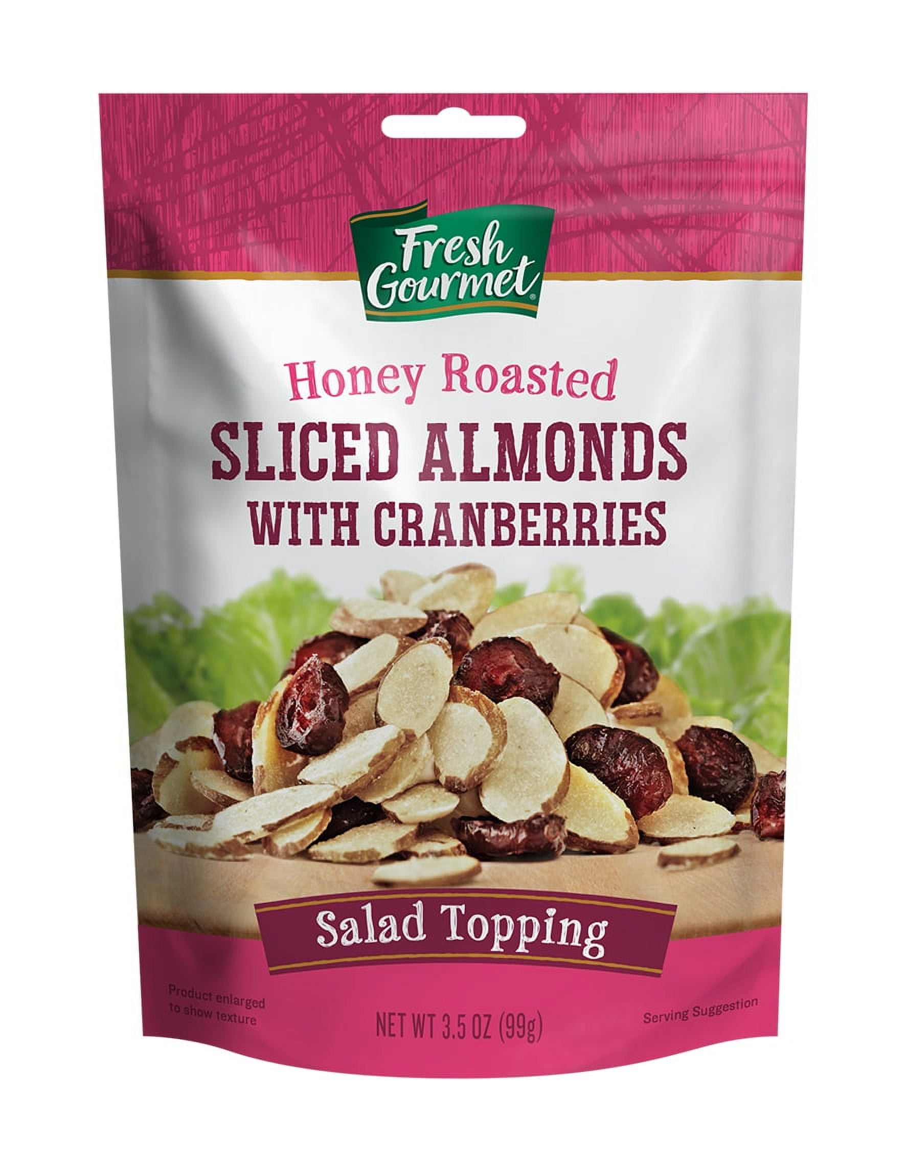 Fresh Gourmet Honey Roasted Almonds and Cranberries 3.5oz, Healthy ...