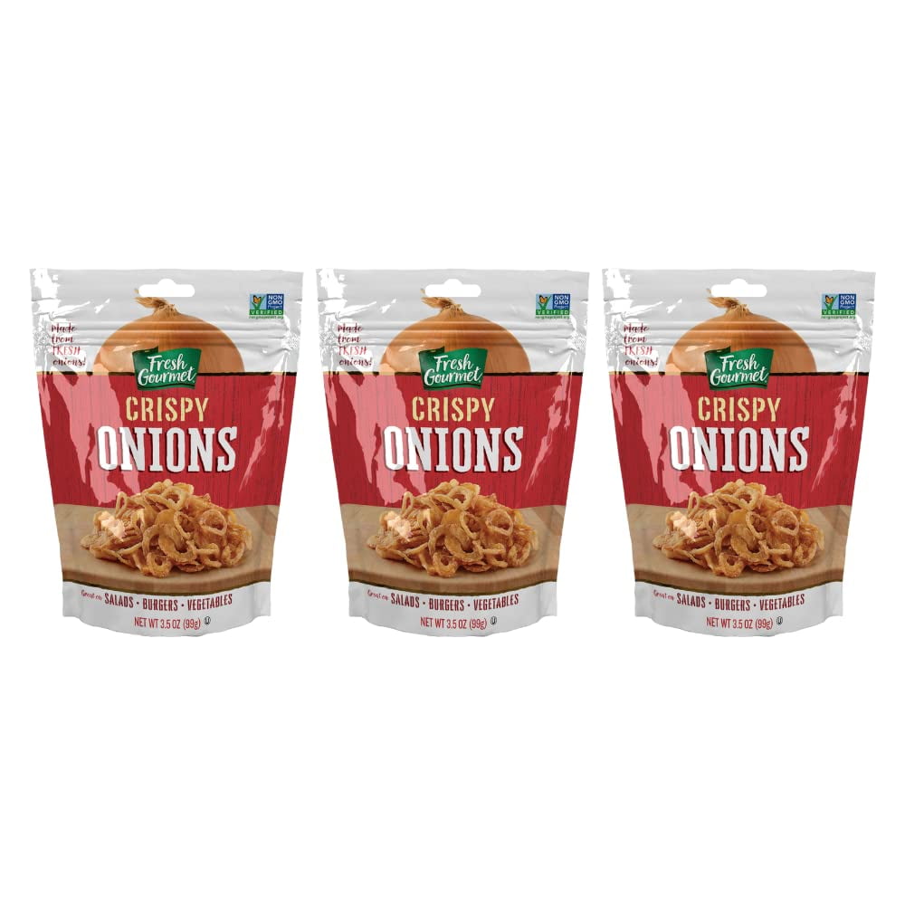 Fresh Gourmet Lightly Salted Crispy Onions, 3.5 OZ (Pack - 3) - Walmart.com