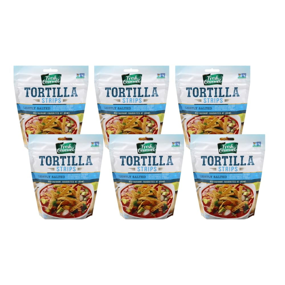Fresh Gourmet Lightly Salted Tortilla Strips, 3.5 oz (6-Pack) - Walmart.com