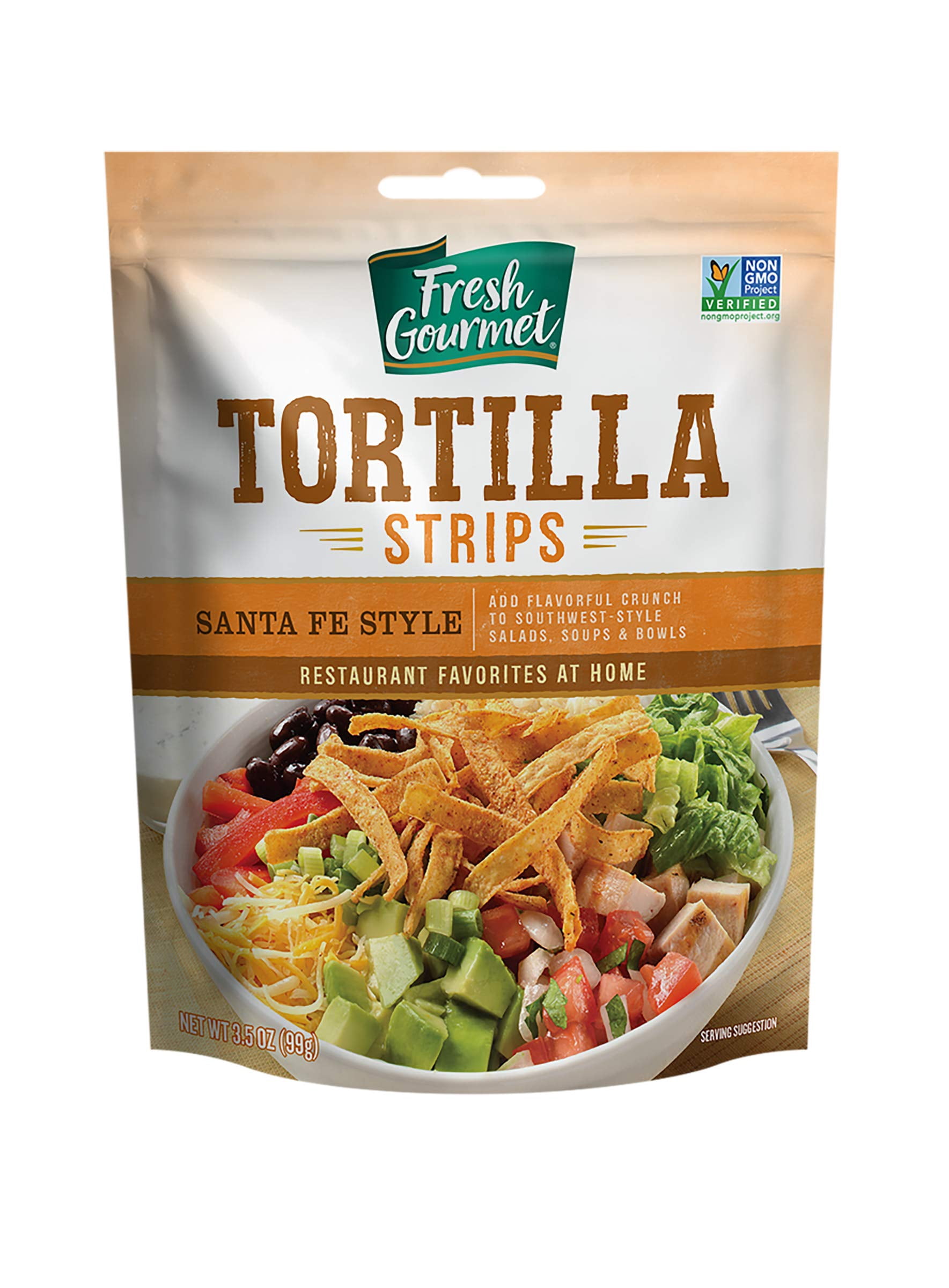 Fresh Gourmet Santa Fe CM31 Style Tortilla Strips | 3.5 Ounce, Pack of ...