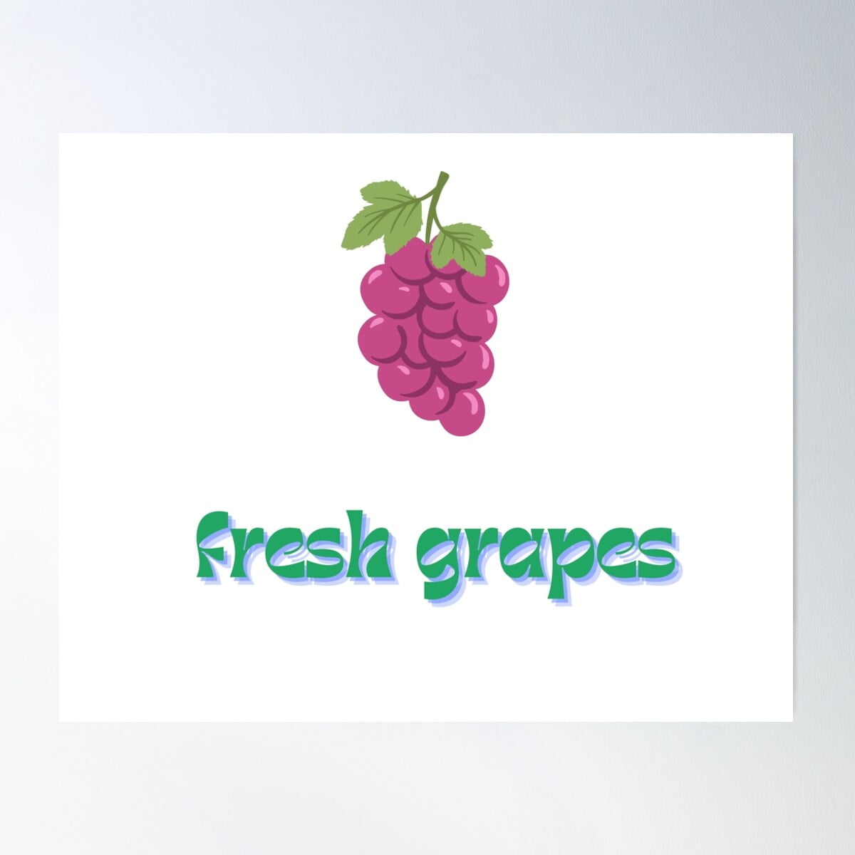 Fresh Grapes Poster Wall Art, Modern Wall Decor For Living Room Bedroom ...