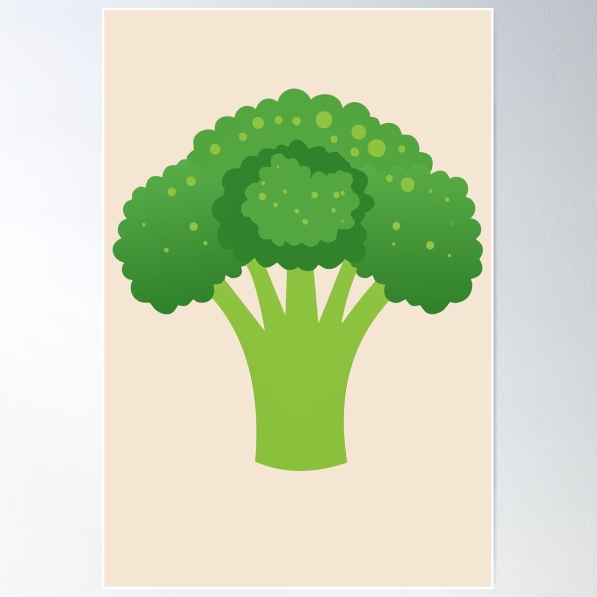 Fresh Green Broccoli Poster Wall Art, Modern Wall Decor For Living Room ...