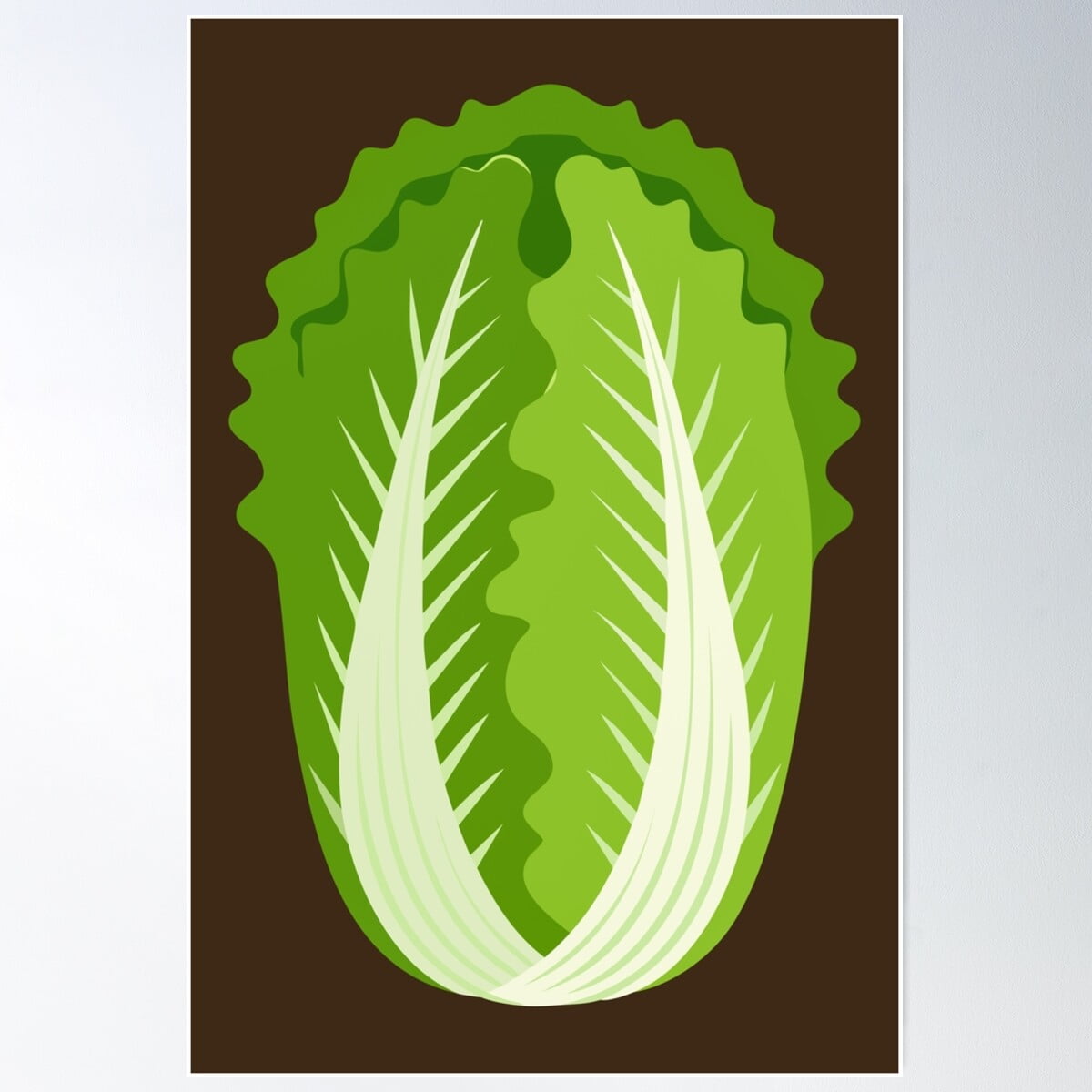 Fresh Green Lettuce Poster Wall Art, Modern Wall Decor For Living Room ...