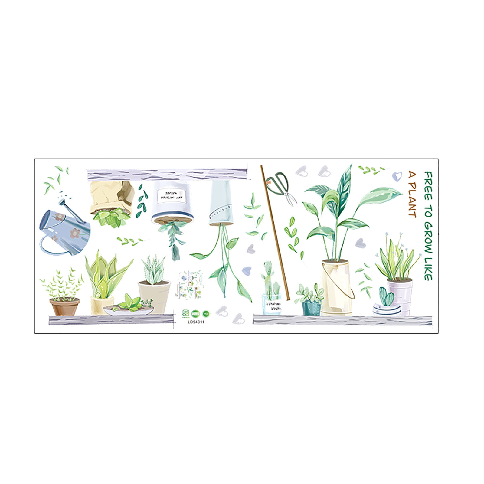 Fresh Green Plant Potted Rack Bedroom Living Room Home Wall Decoration ...