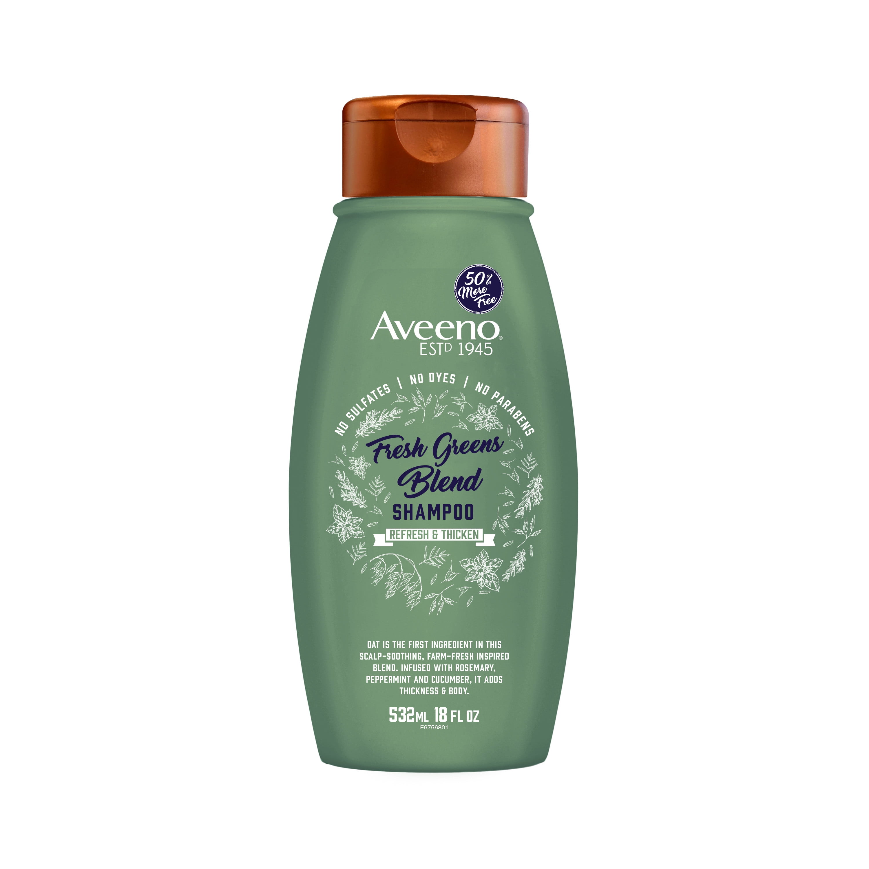 Fresh Greens Blend Sulfate-Free Shampoo with Rosemary, Peppermint ...