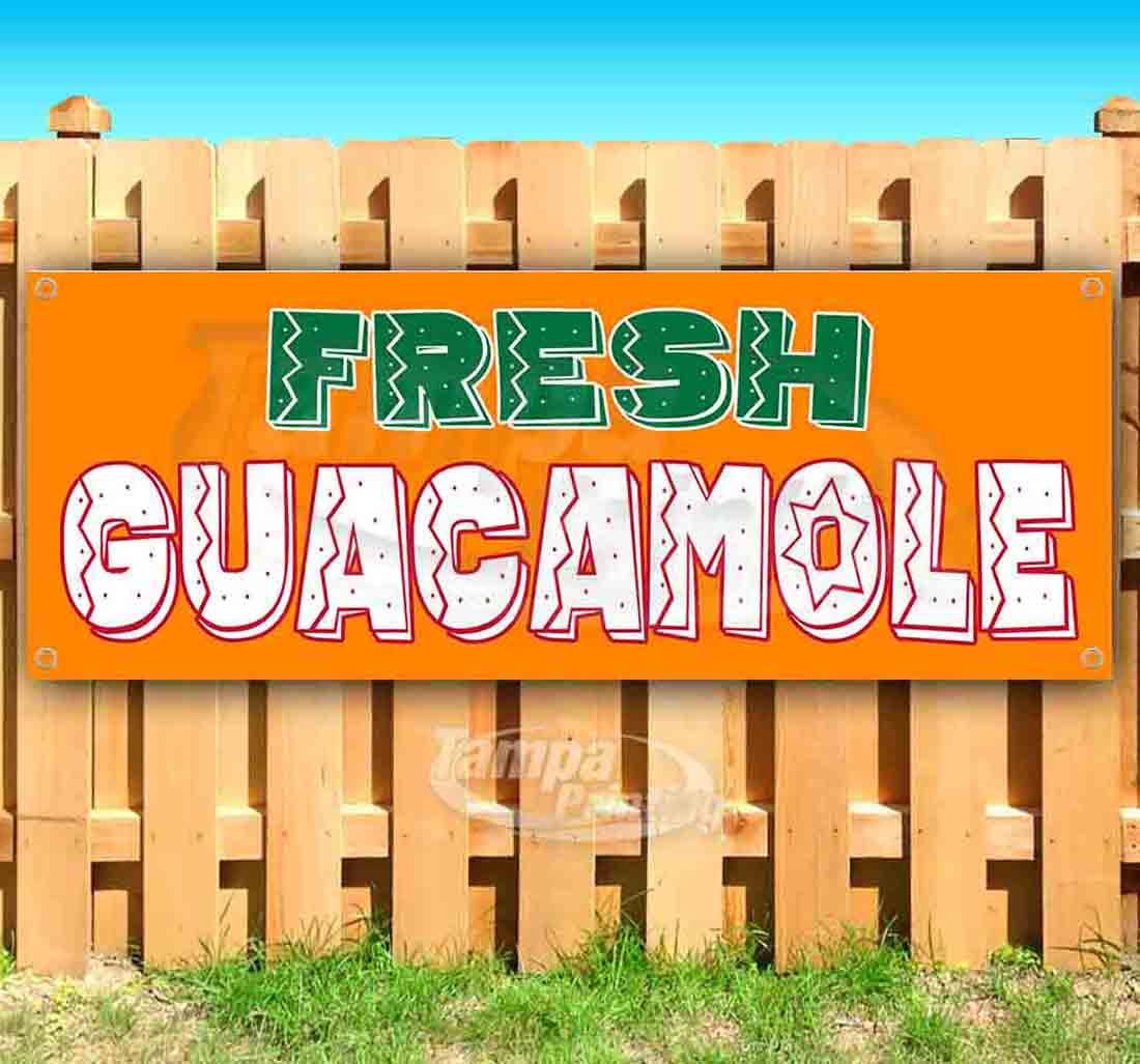 Fresh Guacamole 13 oz Vinyl Banner With Metal Grommets - Walmart ...