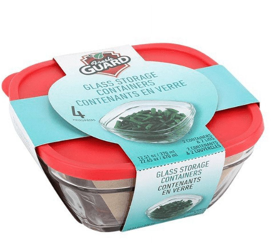 Fresh Guard Glass Container 12.5+22.65oz Set - Food Storage Containers ...