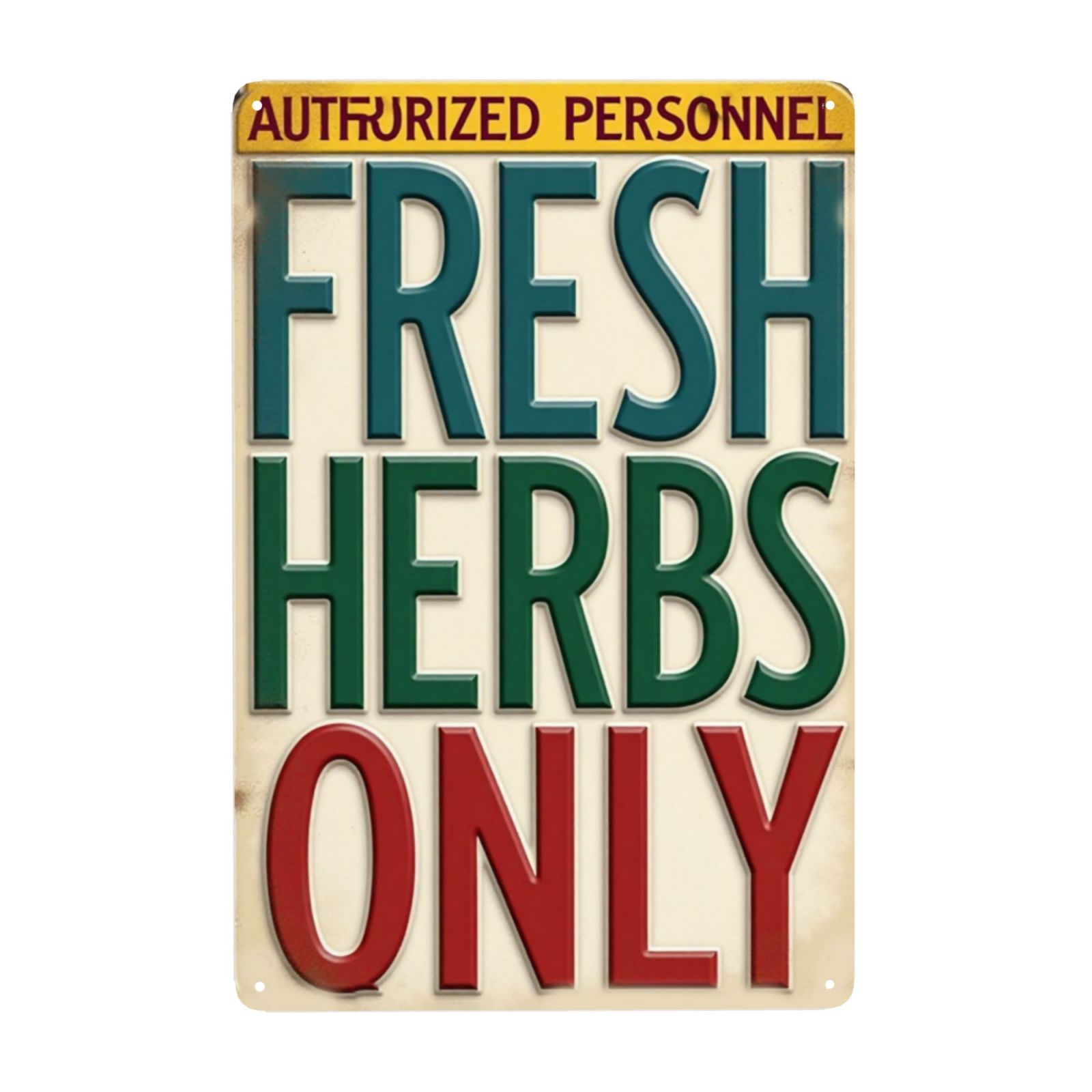 Fresh Herbs Metal Sign - Vintage Farmhouse Home Gardener Tin Sign Decor ...