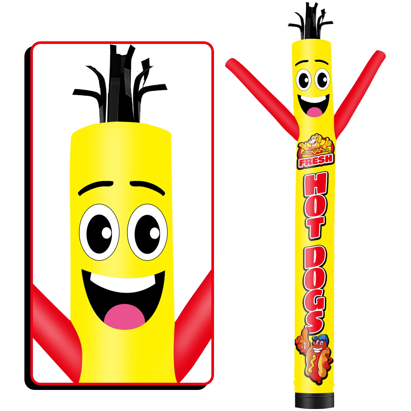 Fresh Hot Dogs Inflatable Tube Man Wacky Wavy Dancing Guy for Outdoor ...