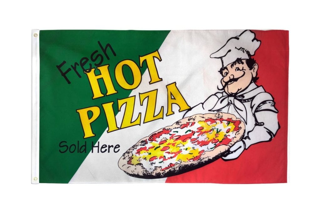 Fresh Hot Pizza Flag 3x5ft Poly - Walmart.com