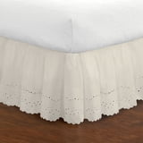 Fresh Ideas Ruffled Eyelet 14" Bed Skirt, California King, Ivory ...