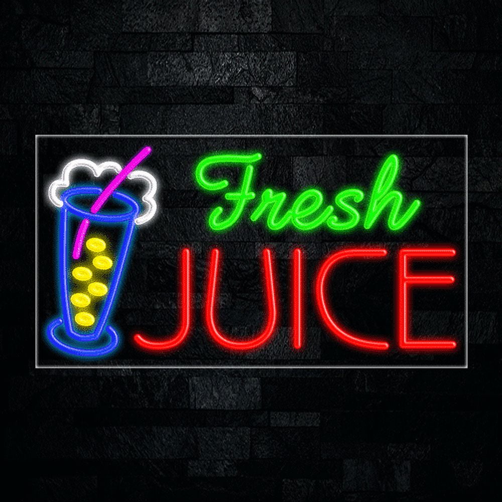 Fresh Juice LED Neon Sign 33"L x 18"H #31711 - Walmart.com