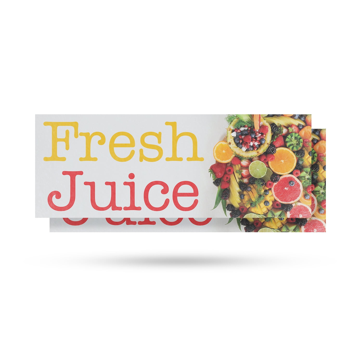 Fresh Juice Vinyl Decal 2 Pack of 24 Inch x 9 Inch Weatherproof Heavy ...