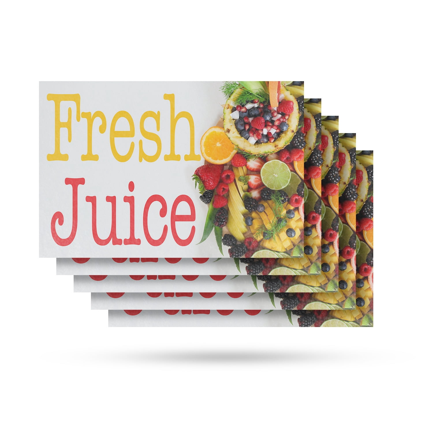 Fresh Juice Vinyl Decal 5 Pack of 24 Inch x 36 Inch Weatherproof Heavy ...