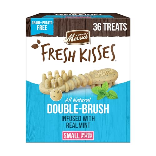 Fresh Kisses Natural Dental Chews, Toothbrush Treat Shape Infused With ...