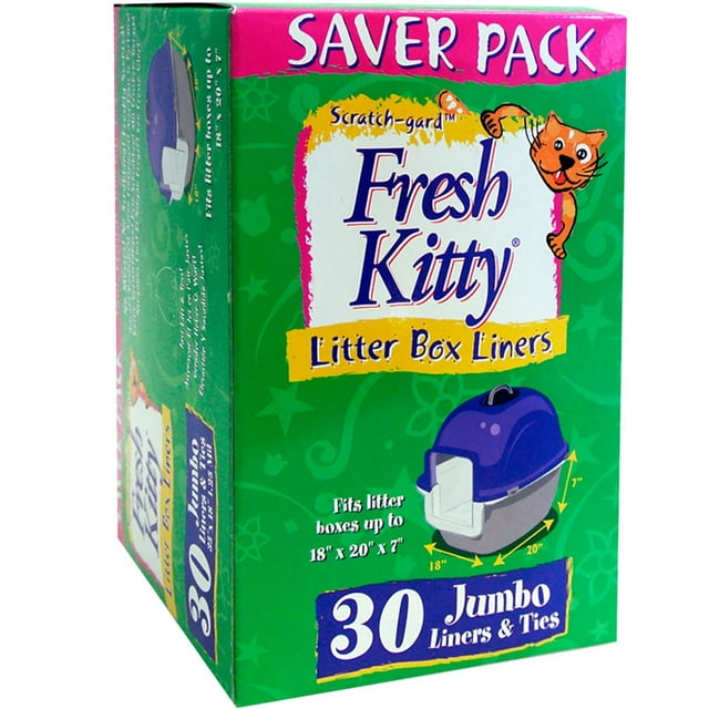Royal Pet Fresh Kitty Jumbo Litter Box Liners, 30 ct, 35" x 18", 1.25 ...