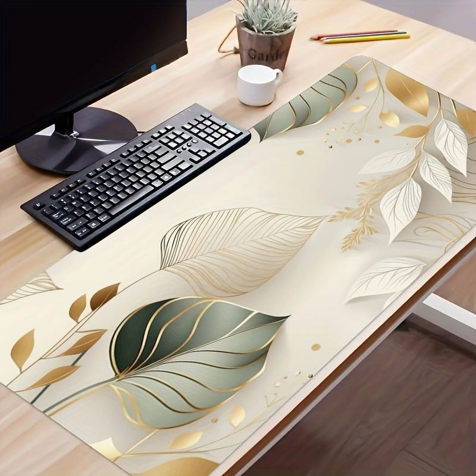 Fresh Leaf Desk Mat Desk Pad Large Gaming Mouse Pad E-Sports Office ...