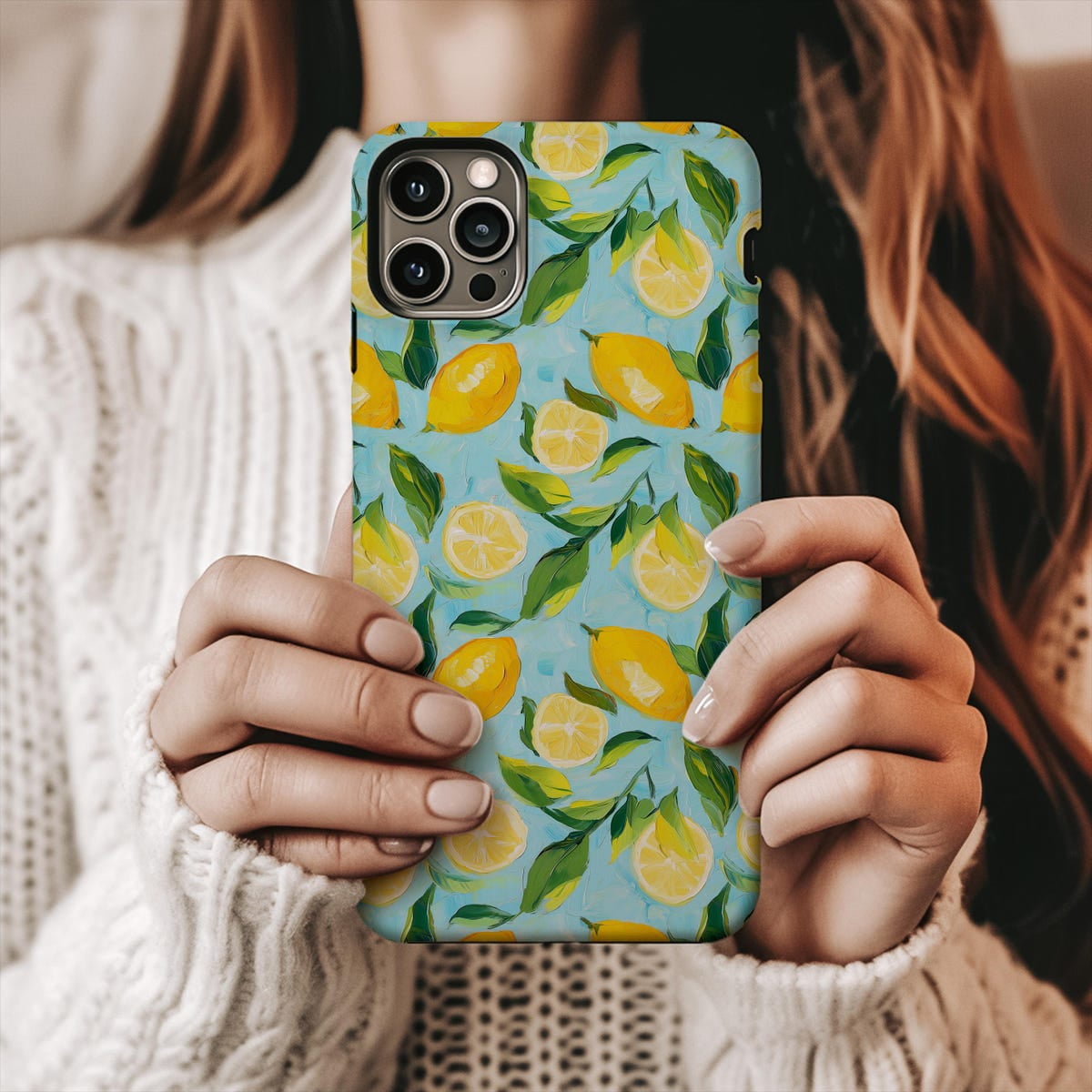 Fresh Lemon Basil Spring Phone Case with a Zesty Botanical Garden ...