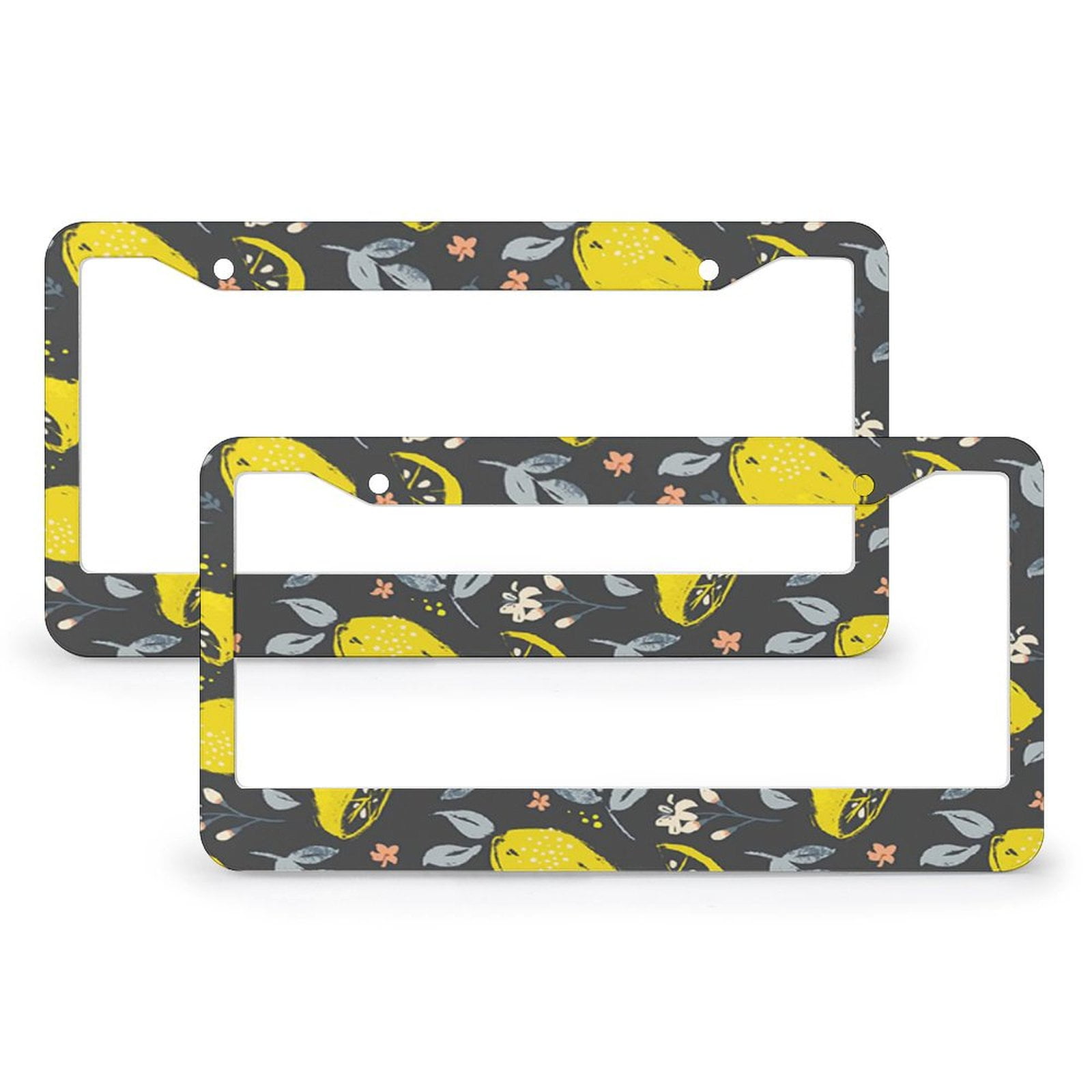 Fresh Lemon Citrus Fruit 2 Pack License Plate Frame - Car Plate Holder ...
