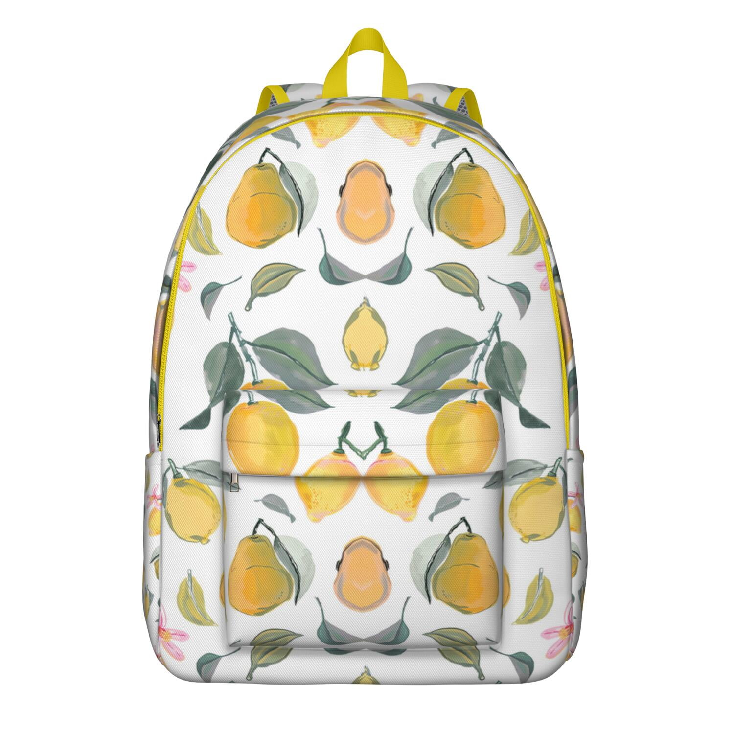 Fresh Lemon Print Backpack with Retro, I Love Lemons, and Bright Floral ...