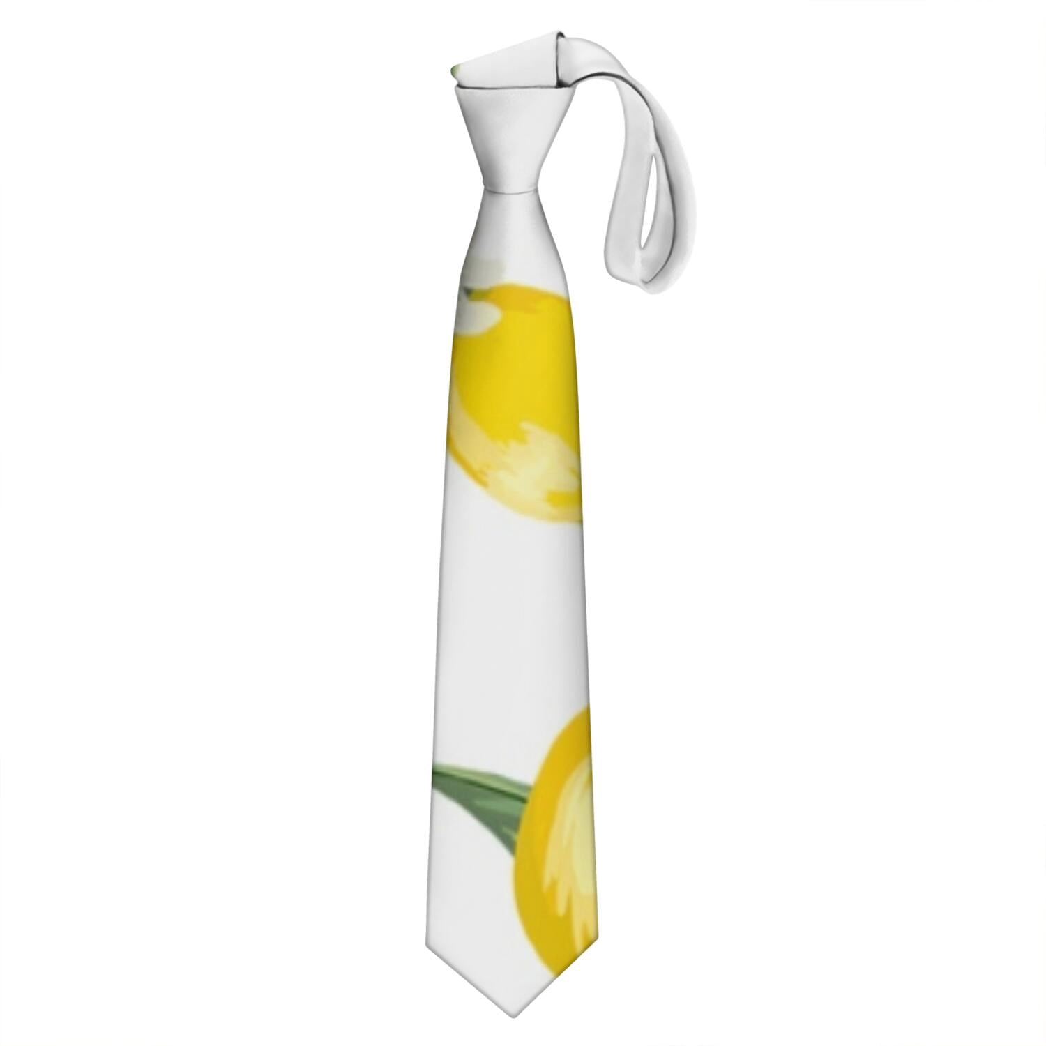 Fresh Lemon Print Necktie - Modern Slim Fit Formal Tie for Grooms ...