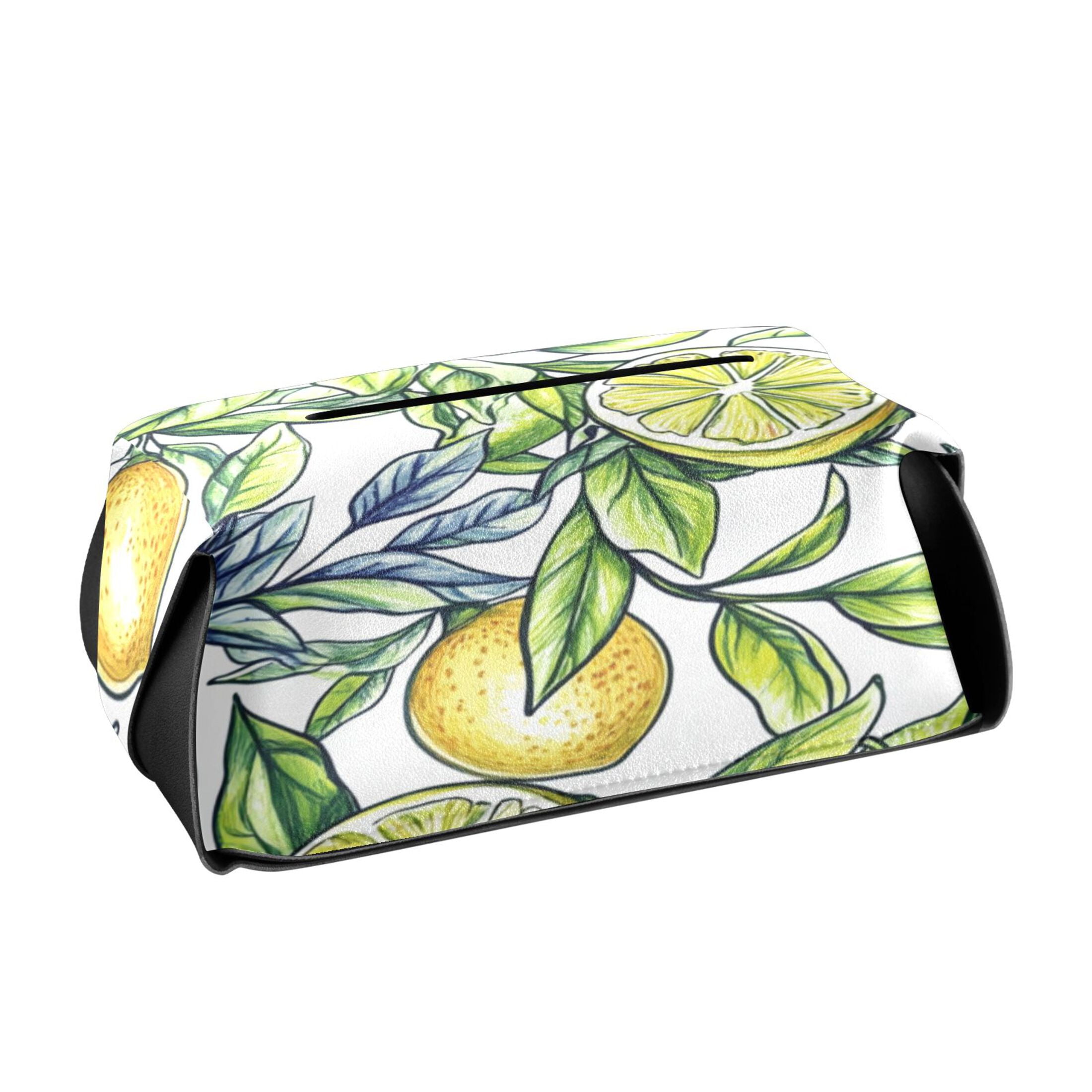 Fresh Lemon Tissue Holders for Bathrooms Leather PVC Detachable 9.4x5 ...