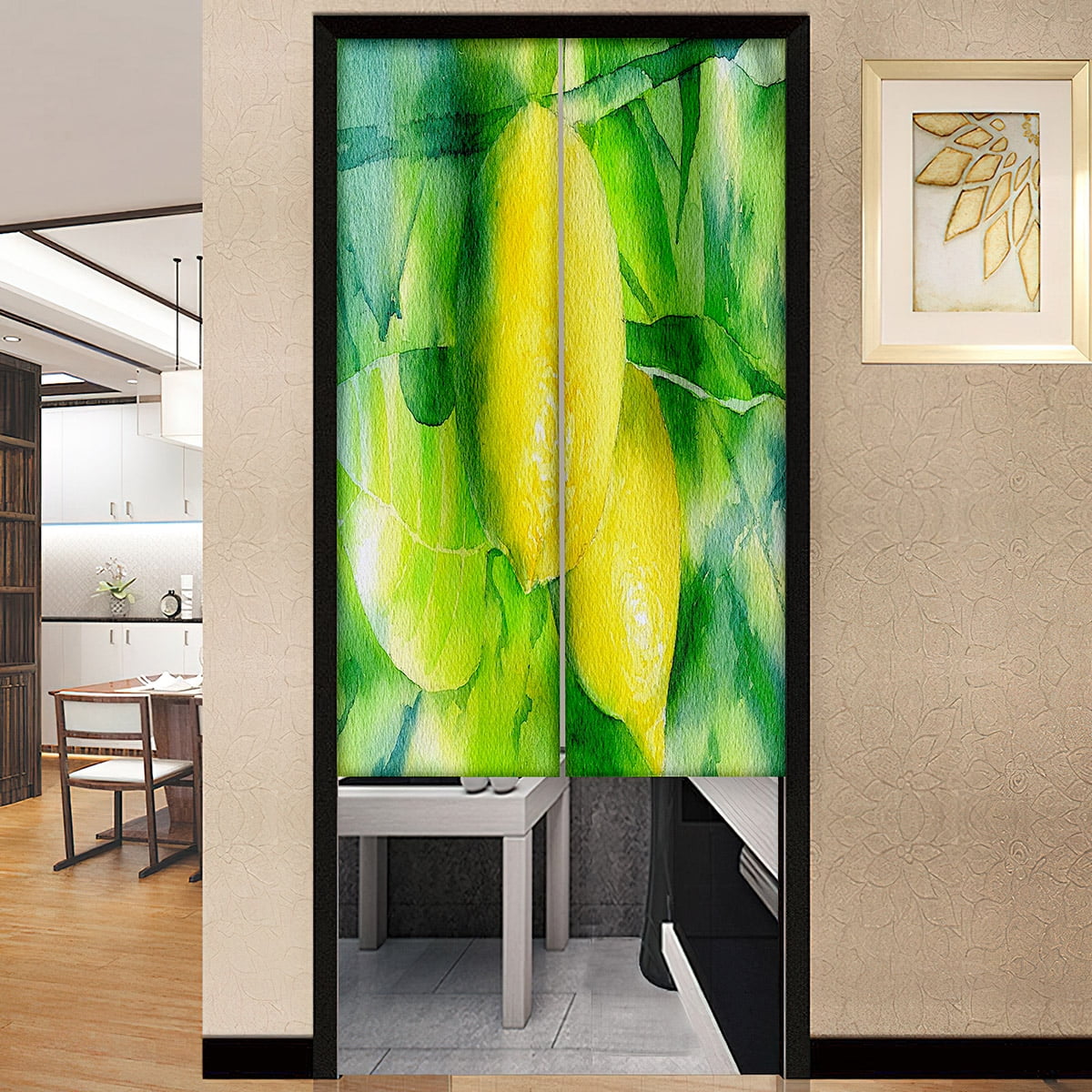 Fresh Lemon Water Door Curtain Bedroom Kitchen Hotel Room Partition ...