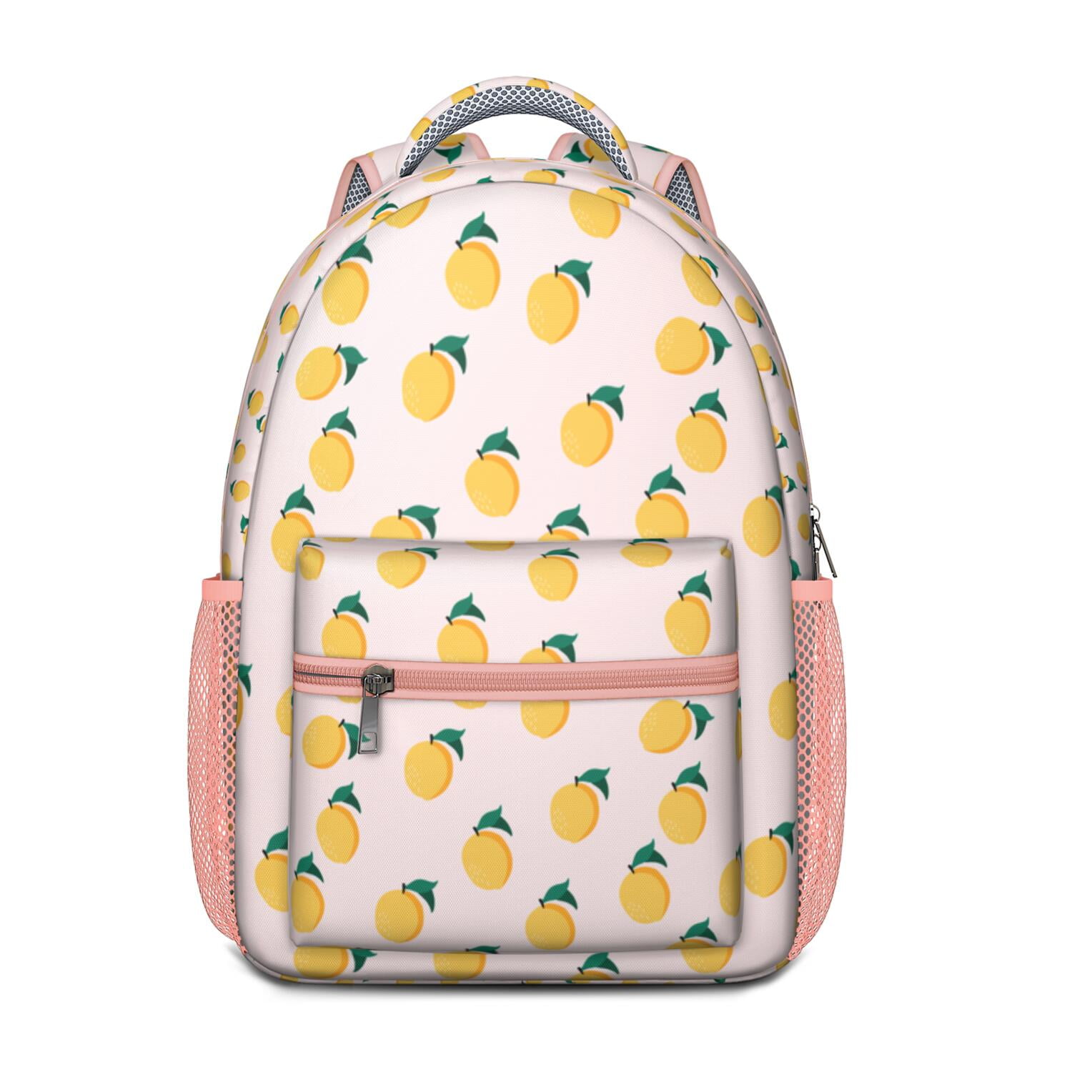 Fresh Lemon Yellow Waterproof Bookbag - Lightweight Durable Backpack ...