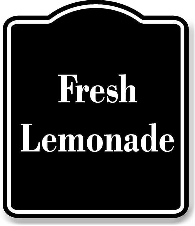 Fresh Lemonade BLACK Aluminum Composite Sign 20''x24'' - Walmart.com