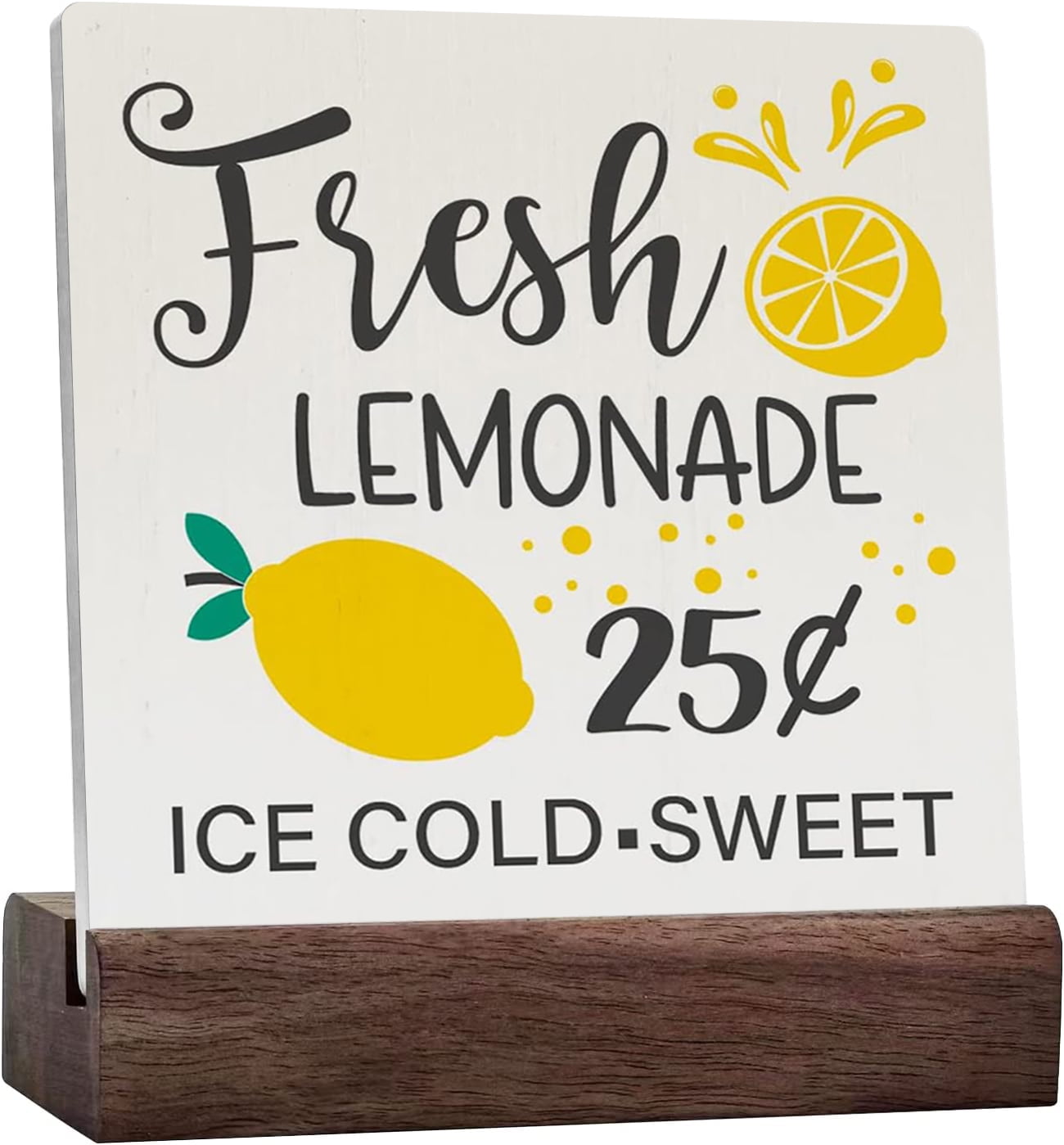 Fresh Lemonade Sign Rustic Lemonade Ceramic Table Sign Decorative ...