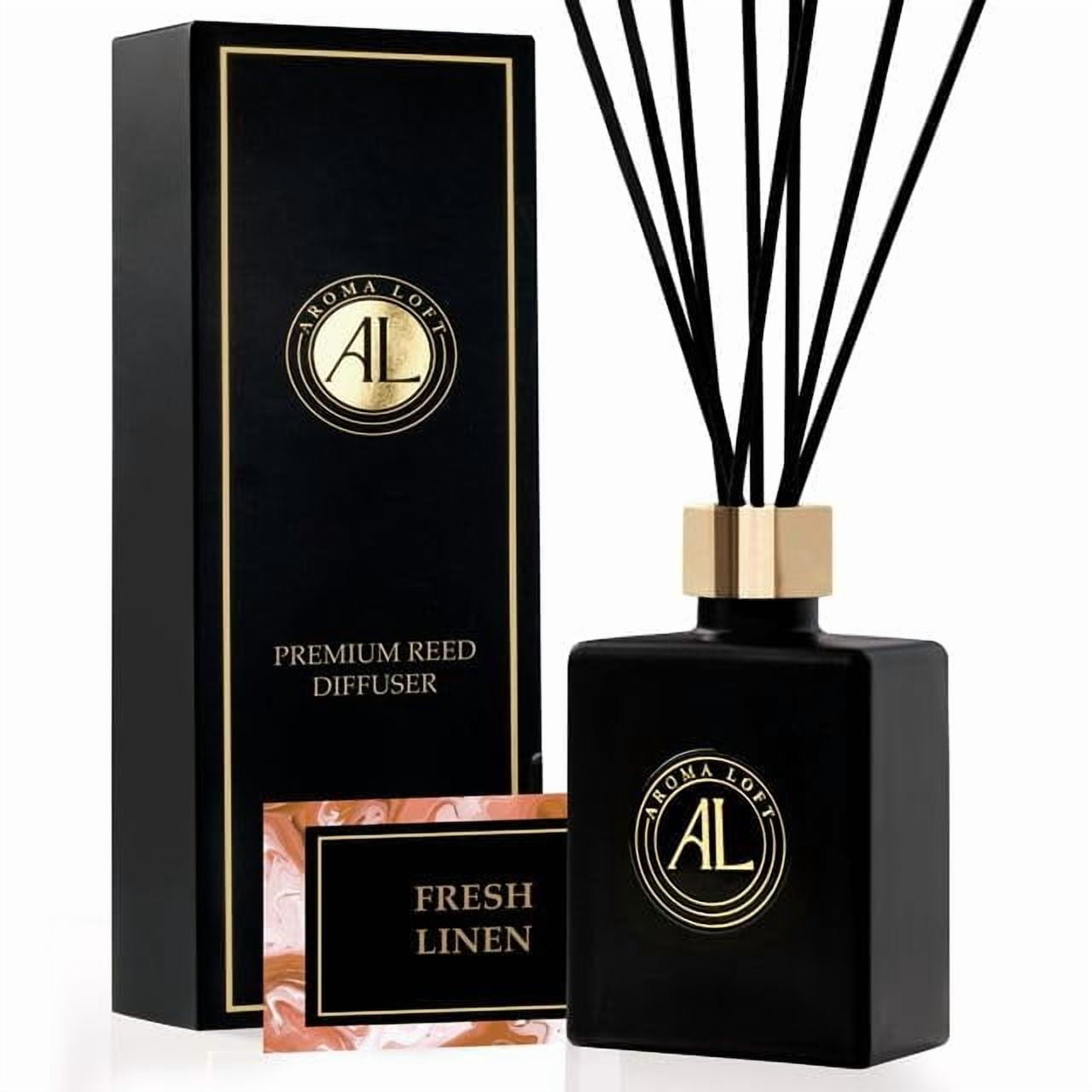 Fresh Linen Reed Diffuser Set - Oil Room Scent Sticks - Non-Toxic ...