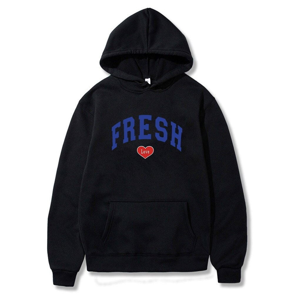 Fresh Love Merch Hoodie Pockets Drawstring Unisex Hooded Sweatshirt ...