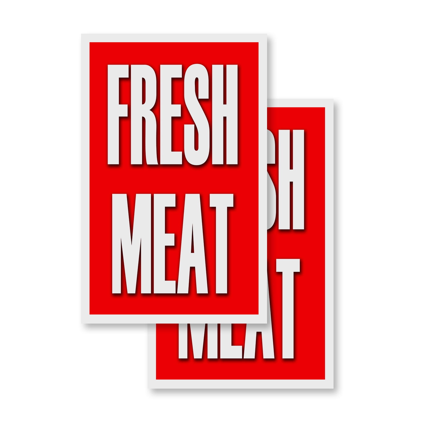 Fresh Meat (2-PACK) 24" x 36" Vinyl Decals | Sign Insert Peel & Stick ...