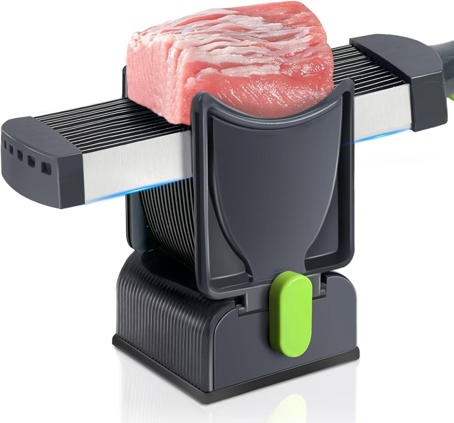 Fresh Meat Slicer - Thickness Adjustable 2 or 4 mm 17 IN 1 Stainless ...