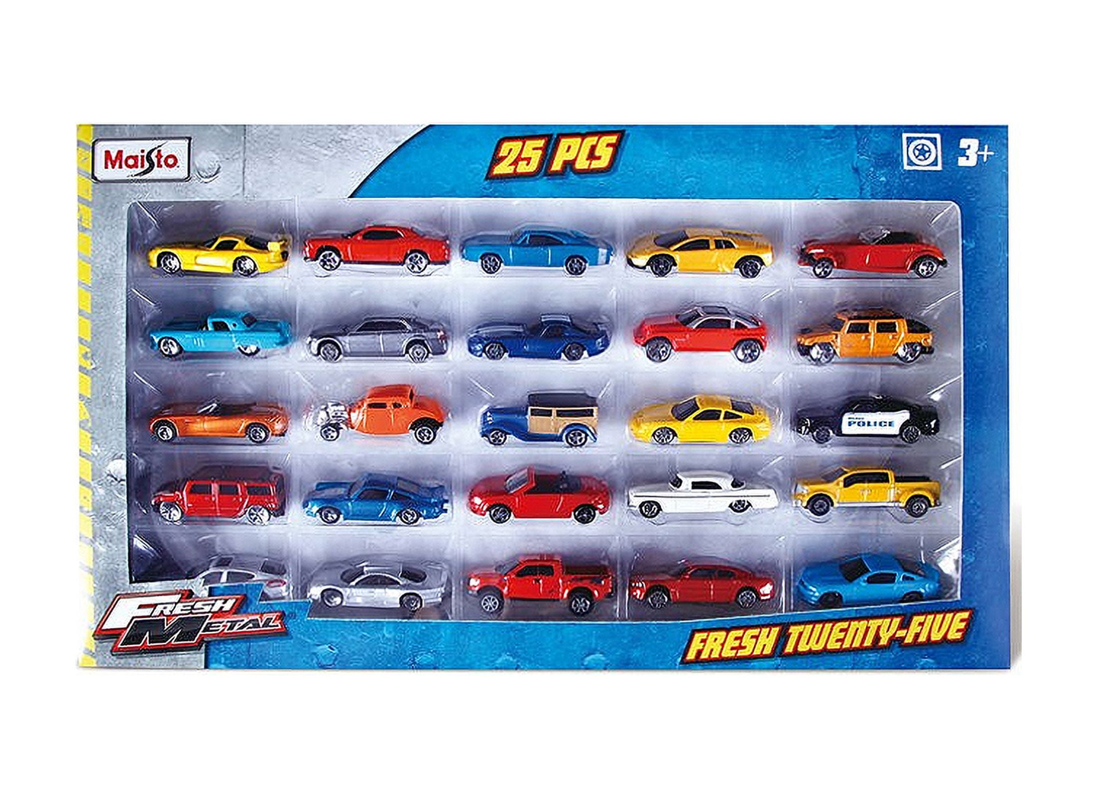 Fresh Metal 25 Piece Collection Diecast Model Car Set in Various ...