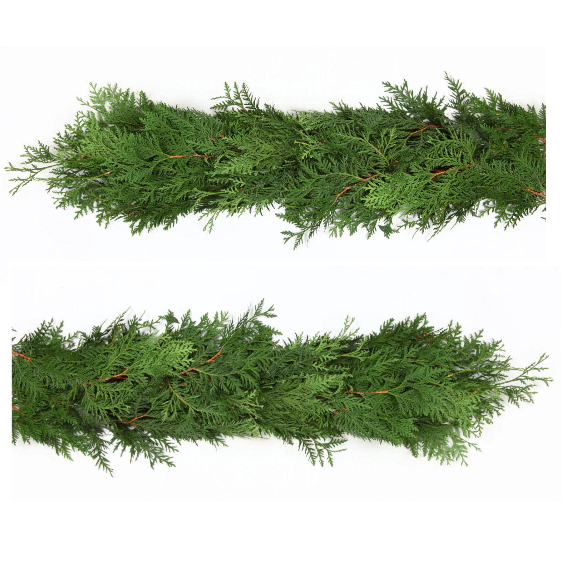 Fresh Mixed Cedar Garland, Hand-Tied 15 Foot Holiday Evergreen Garland ...