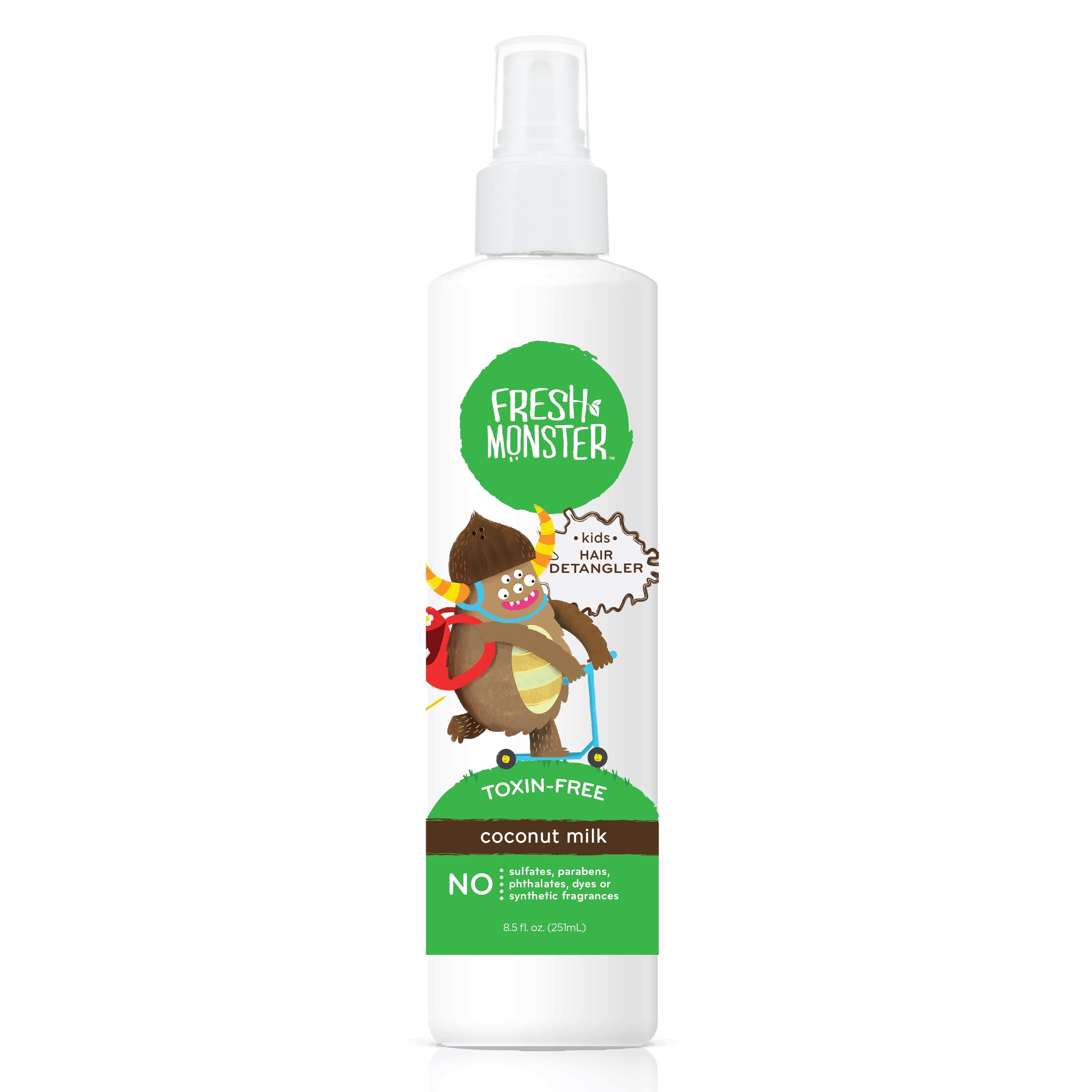 Fresh Monster Kids Detangler Spray, Toxin-Free, Hypoallergenic ...