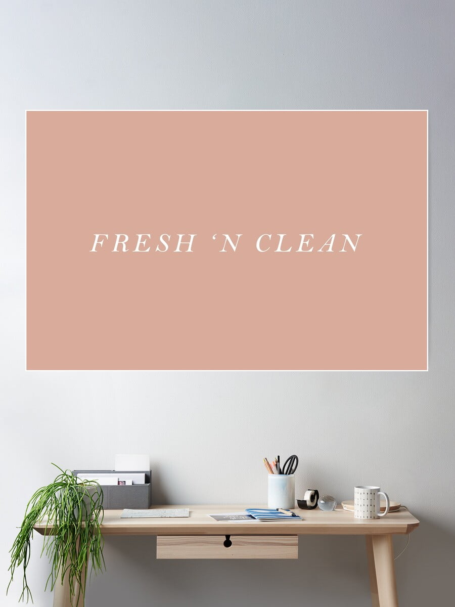 Fresh 'N Clean Blush Poster Wall Art, Modern Wall Decor For Living Room ...